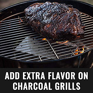 Grillaholics Smoker Box, Top Meat Smokers Box in Barbecue Grilling Accessories, Add Smokey BBQ Flavor on Gas Grill or Charcoal Grills with This Stainless Steel Wood Chip Smoker Box