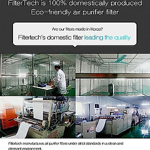 Filtertech 300/300S Replacement Filter Set for Coway Airmega 300/300S Air Purifier, 2xTrue Hepa 2xActive Carbon 4xMedium Filter 12xNon-Woven Filter 1 Year Set