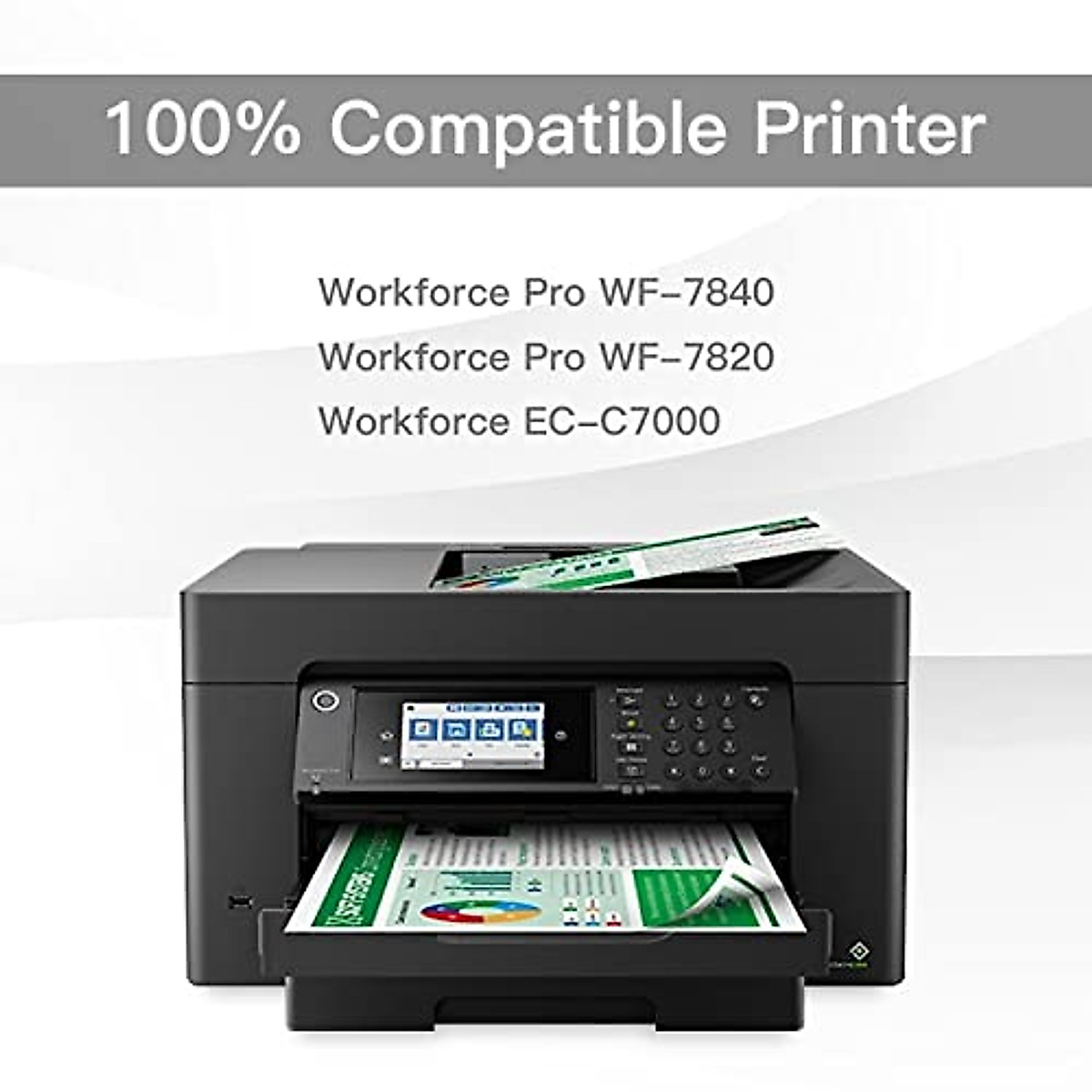 BeOne 812XL Ink Cartridge Remanufactured Replacement for Epson 812 XL 812XL T812 T812XL 2-Pack to Use with Workforce Pro WF-7820 WF-7840 EC-C7000 Printer (2 Black)