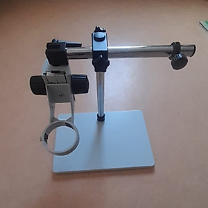 WSJIE Industrial Binocular Trinocular Microscope Camera Stand Holder Arm Bracket 76mm Universal 360 Rotating Maintenance Workbench (Color : B, Size : 375 * 255MM)