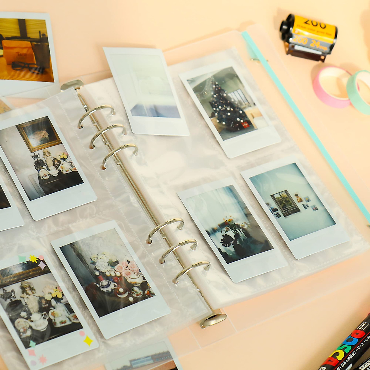 B FANCY K-pop Photocard Holder Book Simple 6ring Binder 200 Photo Pockets Collect Book