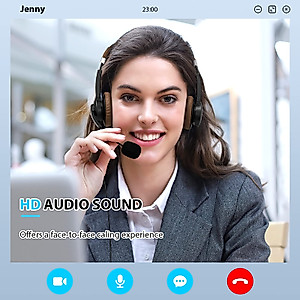 Arama USB Headset with Microphone Noise Cancelling & in-line Call Controls, Ultra Comfort 3.5mm Wired Headset for Cell Phone, Computer Headset with Mute for PC Laptop Skype Webinar Home Office