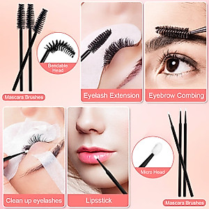 Eyelash Extension Kit Lash Extensions Supplies for Beginners with Individual Lash 0.07D Curl Mix 8-15mm, Glue, Eyelash Remover, USB Lash Fan, Tweezers, Eye Gel Pads, Micro Brushes, Mascara Brushes