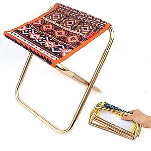 CHENGHUIXIN Lightweight Outdoor Folding Chair Aluminum Alloy Portable Fishing Chair for Picnic Barbecue Camping (Color : Picture Color, Size : Free)