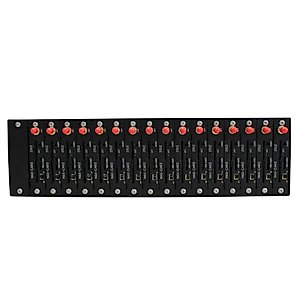 OSTENT Quad-Band GSM GPRS Modem Pool with Wavecom Q24PLUS Module 16 Ports USB Interface Emulated COM/RS232 at Commands SMS MMS TCP/IP EU Plug Power Adapter