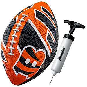 Franklin Sports NFL Cincinnati Bengals Football - Youth Football - Mini 8.5" Rubber Ball - Perfect for Kids - Team Logos and Colors