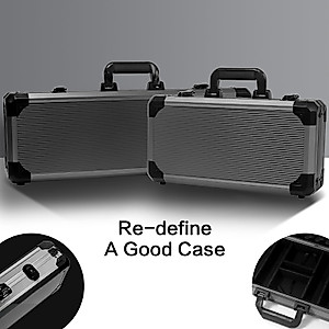 JIESITE 14g Clay Poker Chips Set, 500 Poker Chips, 39mm, with High-end Aluminum Carrying Case/2 Decks of Plastic Playing Cards/Dealer Button, for Poker Games, Blackjack, Texas Hold'em