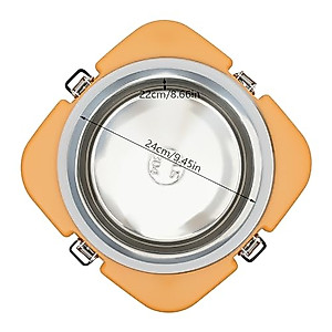 TFCFL 9.5L/2.5gal Commercial Insulated Soup Container, Commercial Food Warmer for Hot or Cold Food, Food Cooler with 4 Buckles, Soup Carrier for Restaurant, Canteen, Home (Yellow)