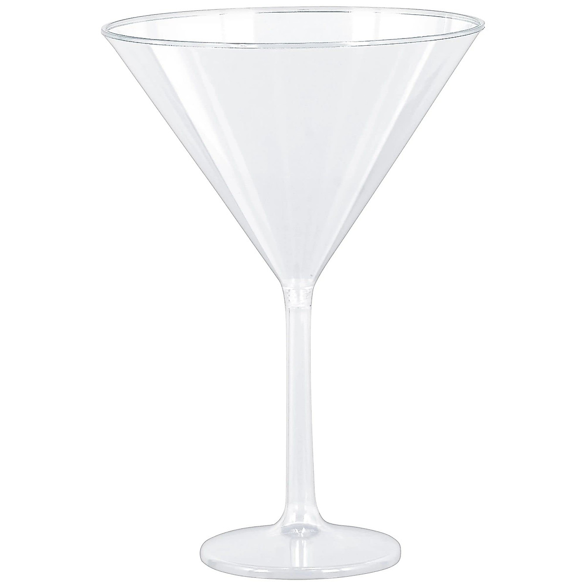 Amscan Clear Jumbo Martini Drinkware Set - 25 oz., 10" (4 Pcs.) - Perfect for Parties, Gifts & Home Entertaining