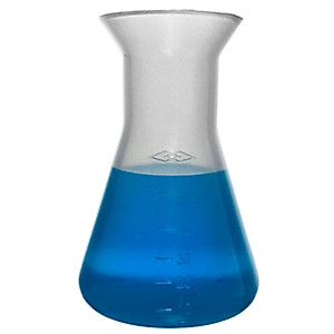 Plastic Erlenmeyer Flask Set - 5 Sizes - 50, 100, 250, 500, and 1000ml, Karter Scientific 230D9