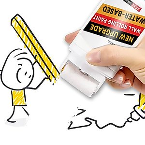White Paint for Walls, Portable Paint Roller Kit for Effortless Cleaning & Pristine Walls, Small Roller Brush Repair Kit Remove Stains, Scratches, Yellowing, Water-Based, Ready to Use(100g, White)
