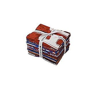 COTTONVILL EMANON Home of The Brave 20COUNT Cotton Print Fabric (Quarter 16pcs+1full Panel, Home of The Brave)