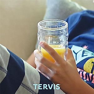 Tervis Live to Dance Made in USA Double Walled Insulated Tumbler Cup Keeps Drinks Cold & Hot, 10oz Wavy - Pink Lid, Sequins