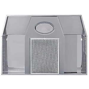 Summit Appliance REXH24RSS 24" Wide Electric Range and Convertible Hood Set, Push-to-turn Knobs, 4 Cooking Zones, Stainless Steel Hood, Adjustable Racks, Smooth Ceramic Glass Top, Boiler Tray