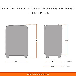 Briggs & Riley ZDX Luggage, Hunter, Checked-Medium 26-Inch