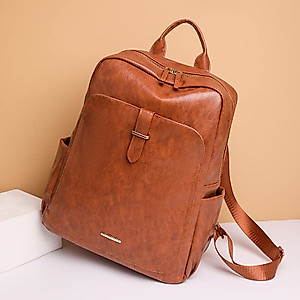 UBAYMAX PU Leather Women Backpack Casual Shoulder Bag Fashion Ladies Daypacks Travel Backpack 14 INCH Laptop Backpack