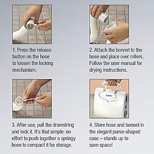 Conair Bonnet Hair Dryer, Soft Portable Bonnet Style Hair Dryer