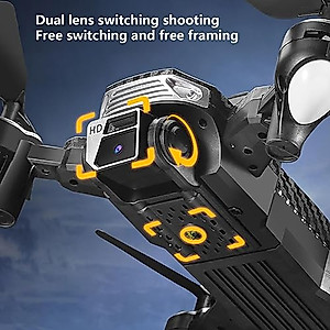 1080P HD WiFi FPV Drone, Dual HD Camera, Gesture Control, Route Flying, Live Video, Circle Fly, Multifunction Smart Drone for Beginners&Professionals