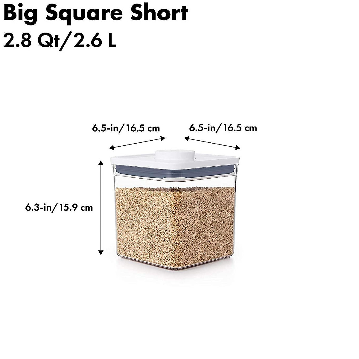 OXO-Good Grips POP Container 2.8-Quart Square Airtight Food Storage for Sugar and More (Set of 4)