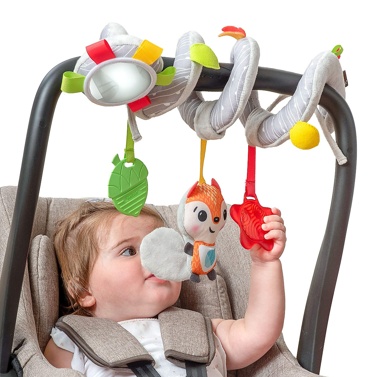 BENBAT Spiral Plush Toy, Baby’s Fun Accessory for Car Seat & Pram Etc, Hanging Rattling Toys, Developmental Toys for Babies, Keeps Your Baby Happy, Ideal Gift