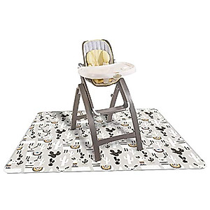 Baby Mat | Splat mat for Under Portable high Chair | Baby Floor mat | Baby Mat | Craft Mat | Anti Slip | 51" Grey Llama | Jazdup