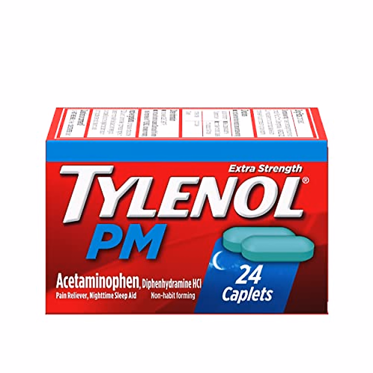Tylenol PM Extra Strength Pain Reliever & Sleep Aid Caplets, 500 mg Acetaminophen, 24 ct