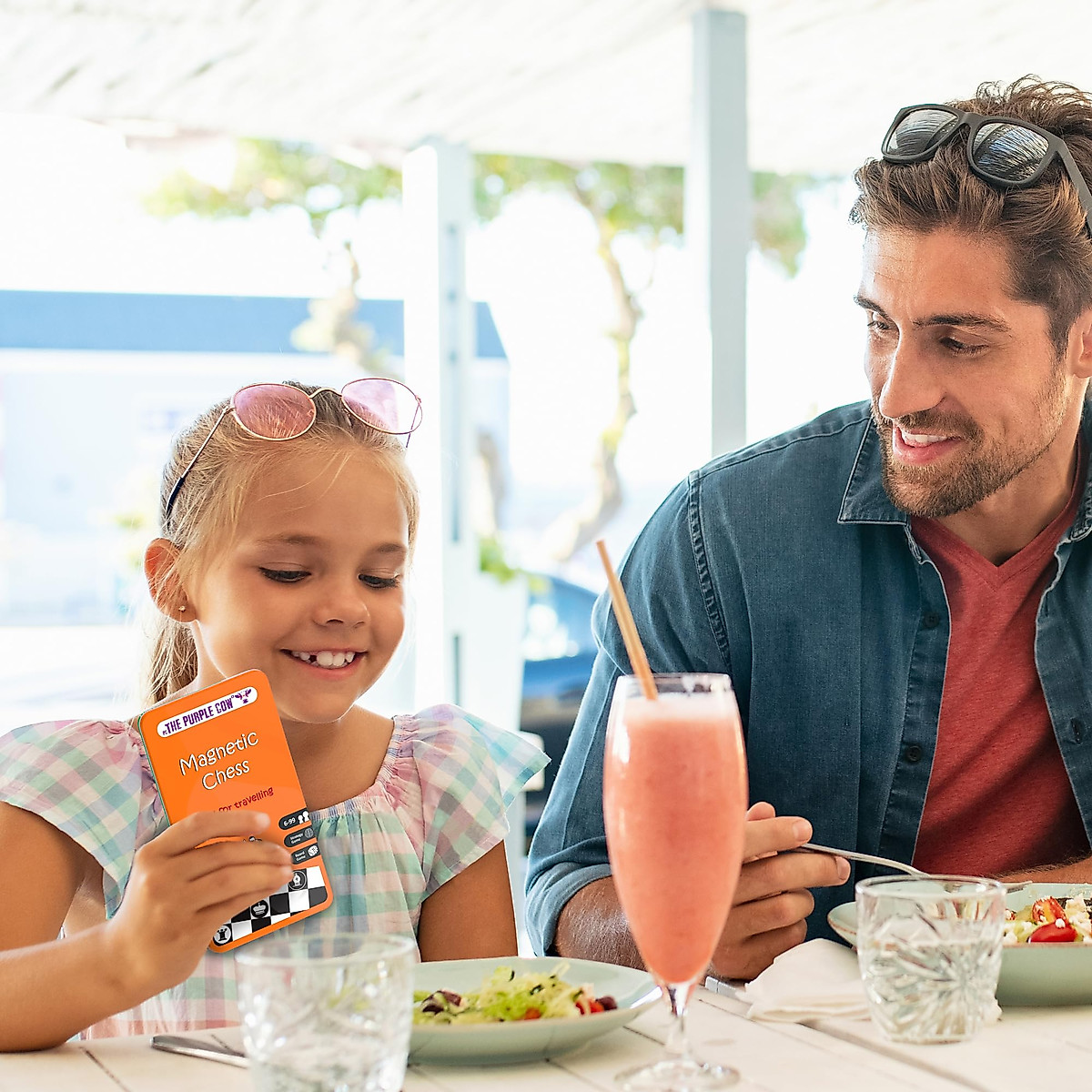 The Purple Cow- Magnetic Chess Game for kids and adults. Travel size, lightweight game for hours of fun - Portable mini game - Ideal for travelling