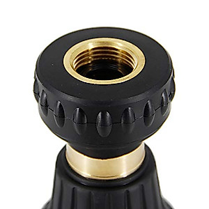 Twinkle Star Fireman Style Hose Nozzle, Heavy Duty Brass Durable Water Jet, Leak Proof Suitable for Car Wash, Patio Cleaning, Watering Lawn/Garden, Shower Pets, Fits All Standard Garden Hoses