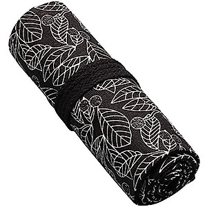 TWIKIK Colored Pencil Case for Men 24 Slots Set Carrying Case Organizer Travel Case Roll Up Canvas Pencil Wrap