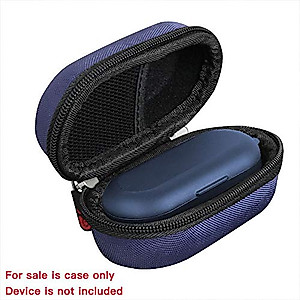 Hermitshell Hard Travel Case for TOZO T10 TWS Bluetooth 5.0 Earbuds True Wireless Stereo Headphones (Dark Blue+Black Zipper)