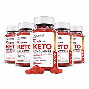 (5 Pack) Lifetime Keto ACV Boost Gummies 1000MG with Pomegranate Juice Beet Root B12 300 Gummys