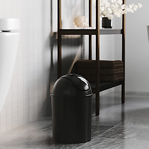 Umbra Mini Waste Can 1-1/2 Gallon with Swing Lid, Matte
