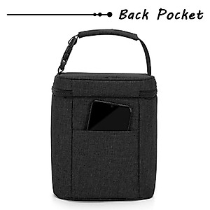 CURMIO Baby Bottles Cooler Bag with Ice Pack for 4 Bottles, up to 9 oz/270ml, Insulated Breastmilk Cooler and Ice Pack for Daycare Travel Nursing Mom,Black