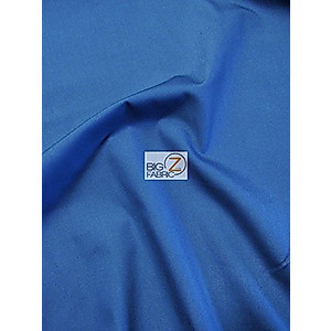 Hospital Uniform Heavyweight Solid Poly Cotton Fabric by The Yard (P176) Protective Scrubs Clothing Garments Decor (Royal Blue)