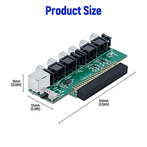 Mcbazel RGBS Video Booster Audio Converter Signal Output PCB Board for NEC PCE PC Engine Grafx