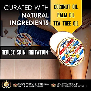 Respected Roots Shaving Cream – All Natural Shave Cream for Men and Body - Travel Shaving Cream with Tree Tea Oil to Shave Sensitive Skin, Men’s Pre-Shave lotion.