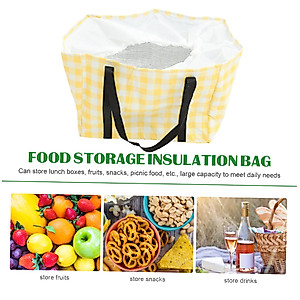 SOLUSTRE Picnic Storage Bag Picnic Food Warmer Bag Outdoor Bento Bag Reusable Tote Cooler Bag Cooler Bags Insulated Lunch Warmer Bag Picnic Bag Shopping Pizza Non-woven Fabric Lunch Box Bag