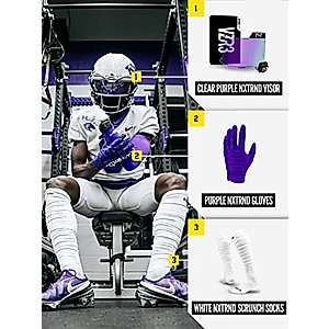 Nxtrnd XTD Scrunch Football Socks, Extra Long Padded Sport Socks for Men & Boys (White, Y)