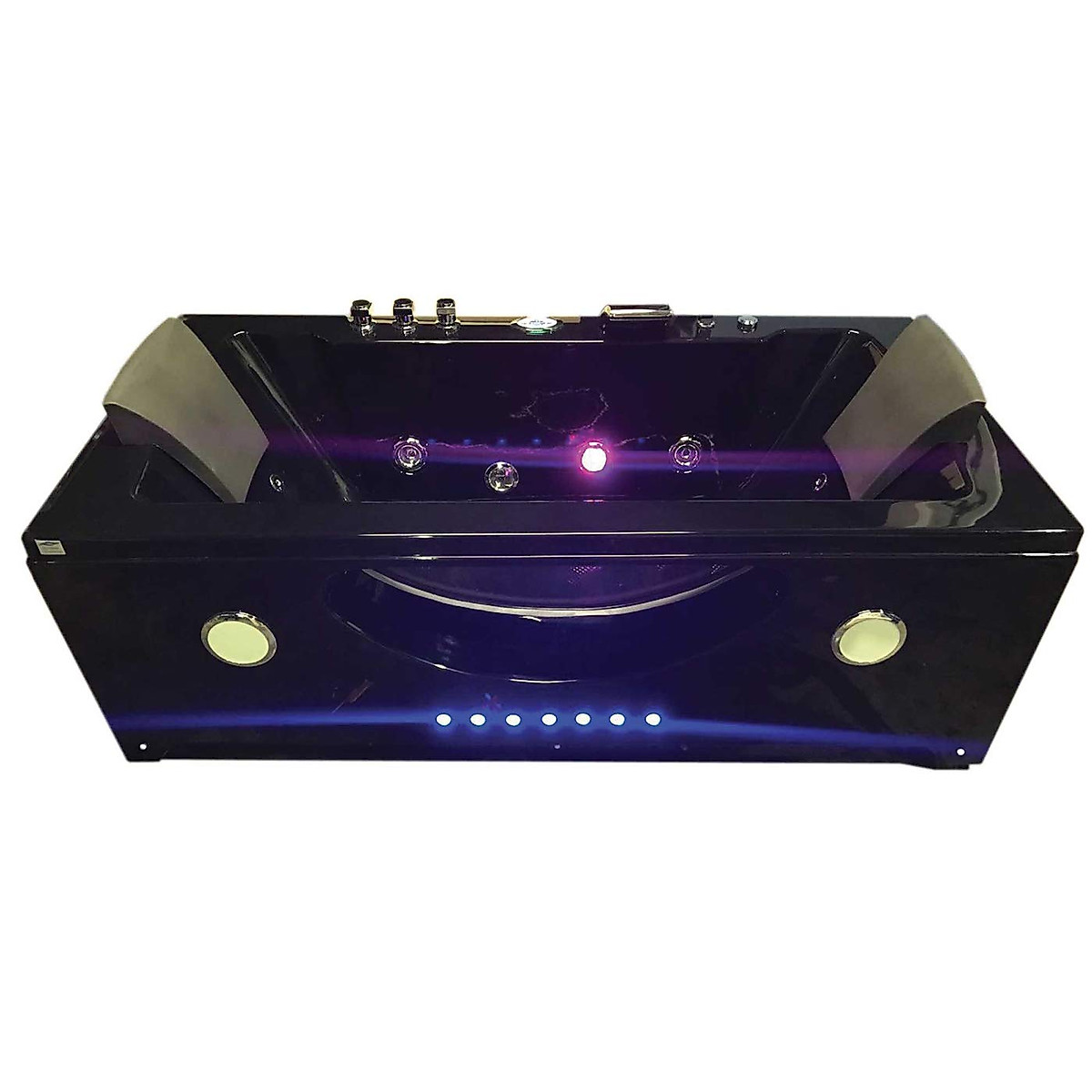 Whirlpool bathtub hydrotherapy black hot tub double pump with 24 jets HYPNOTIC