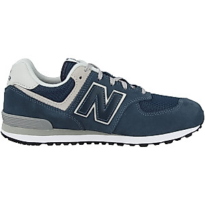 New Balance Baby Kids 574 V1 70s Racing Lace-up Sneaker, Navy/Grey, 2 Wide US Unisex Infant