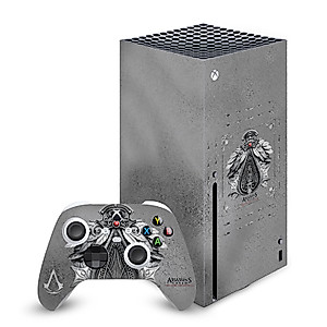 Head Case Designs Officially Licensed Assassin's Creed Belt Crest Brotherhood Graphics Matte Vinyl Sticker Gaming Skin Decal Cover Compatible with Xbox Series X Console and Controller Bundle