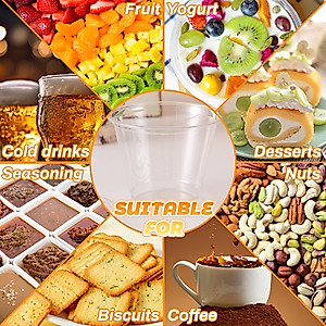 Qinsihwn 50 Pack 8 OZ Disposable Plastic Cups with Lids,Clear Dessert Cups Plastic Containers with Lids for Drink,Yogurt,Parfaits,Soups,Snacks,Salad,Fruit