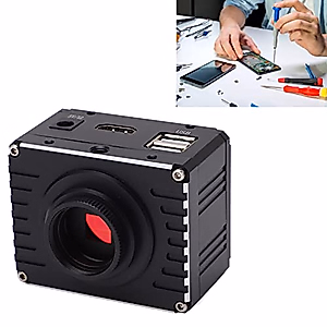 Industrial Microscope Camera, Aluminum Alloy Image Comparison Industry Camera HD Real Time Output for Research