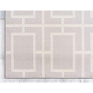 Unique Loom Marilyn Monroe Glam Collection Area Rug - Deco (6' 1' x 9' Rectangle, Gray Silver/ Silver)