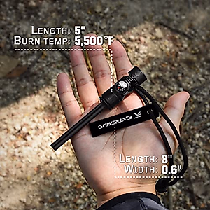 Extremus 6-in-1 Magnesium Fire Starter, High Temp Ferro Rod, Survival Kits with Camping Fire Starter and Survival Lighter for Hiking, Hunting, Backpacking, Outdoor Fire Striker