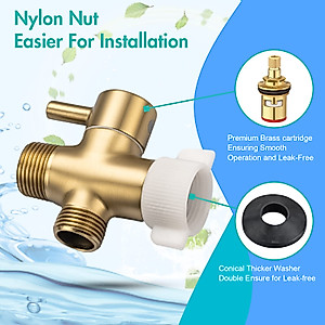 BARROCK Handheld Bidet Sprayer for Toilet, Stainless Steel Metal Made Baby Cloth Diaper Spraying Kit, Bathroom Toilet Bidet Attachment Set for Bathing Pets and Feminine Hygiene, Brushed Brass Gold