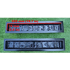 SvitMolds Sold 2 Pieces Small Edge Stone Concrete MOLDS Edging Border Mould ABS Plastic BR15