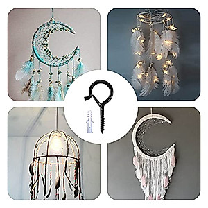 Ceiling Hooks Heavy Duty, Q-Hanger Hooks Eye Hooks Screw Hooks for Outdoor String Lights, Light Hanger Hooks with Safety Buckle Design for Hanging Plants, Lanterns and Christmas Decorations