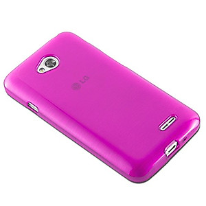 Cadorabo Case Compatible with LG L70 (1.SIM) in Pink - Shockproof and Scratch Resistant TPU Silicone Cover - Ultra Slim Protective Gel Shell Bumper Back Skin