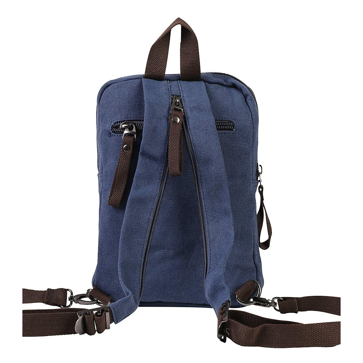 JIAO MIAO Mini Canvas Backpacks Casual Strong Small Packback Daypack,181002-Blue